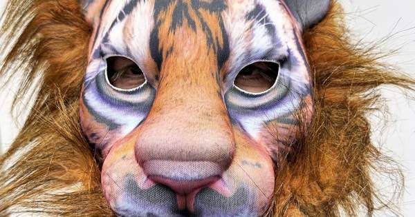 Kahverengi Yeleli Saçlı Peluş Aslan Maskesi Mega Peluş ...