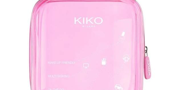 Kiko Mini Pochette 01 03 White Chalk Makyaj Çantası Pembe